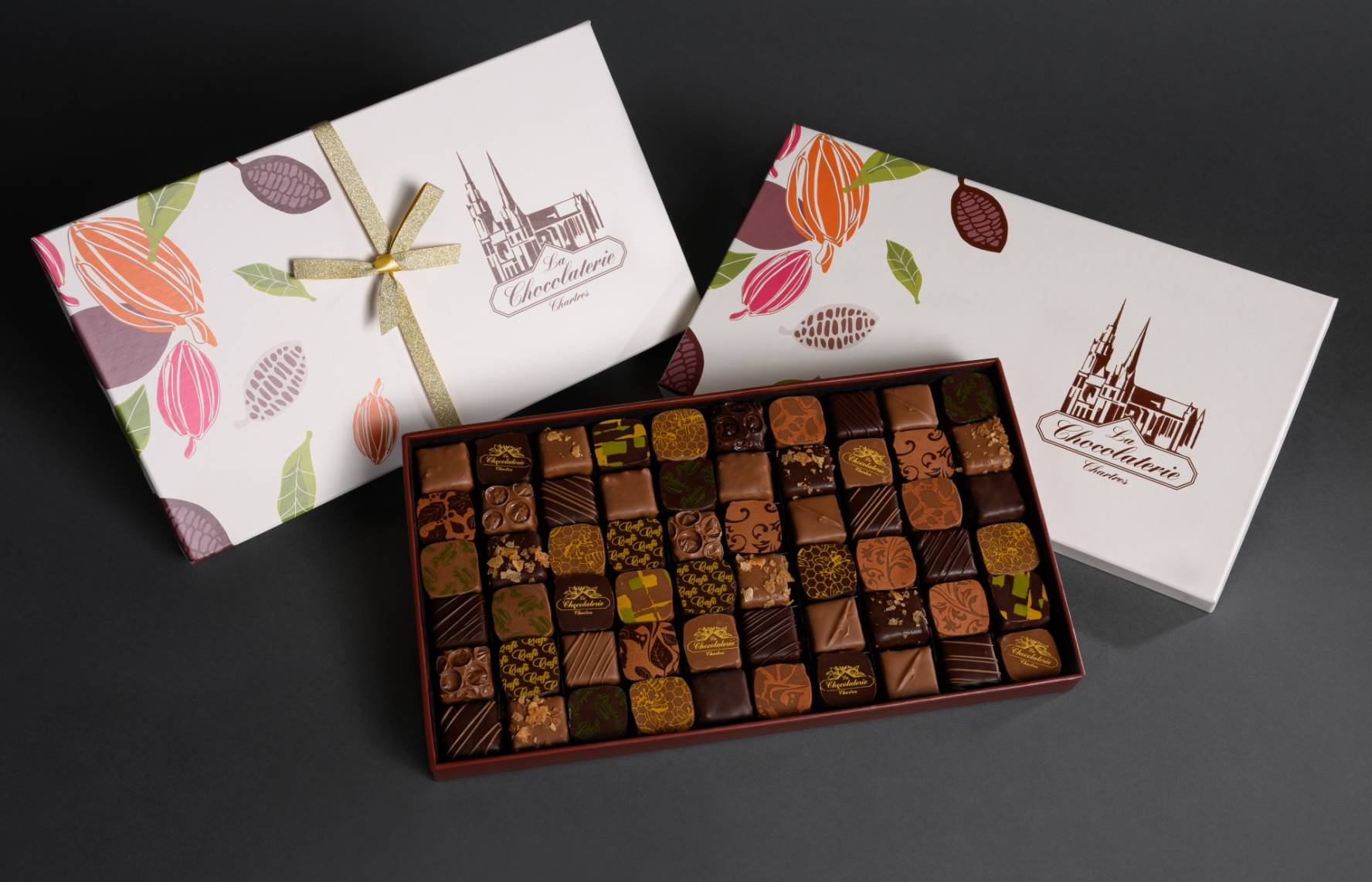 Ecrin de 60 chocolats - La Chocolaterie Chartres